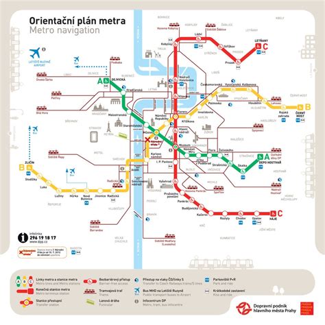Transit Maps Official Map Prague Metro Orientation Map 2012