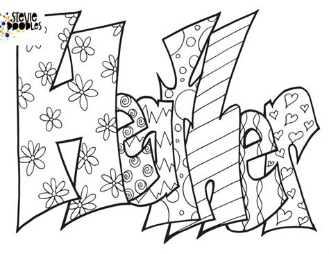 Heather Name Coloring Pages Coloring Pages