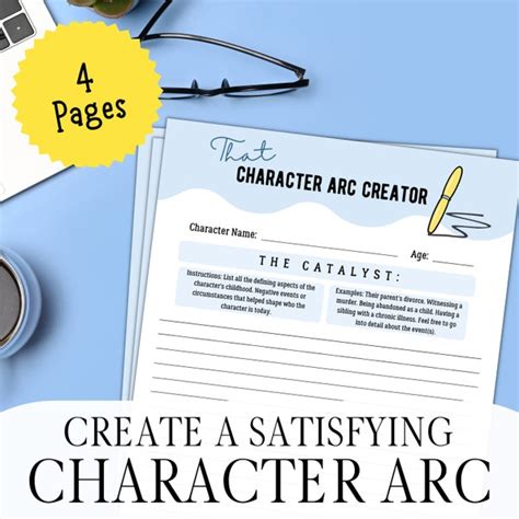 Character Arc Novel Etsy