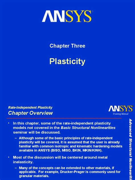 Plasticity Chapter Three Pdf Deformation Engineering Plasticity Physics