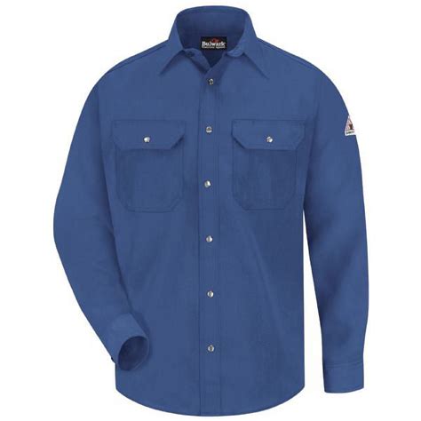 Bulwark Snap Front Uniform Shirt Nomex Iiia 4 5 Oz Long Size