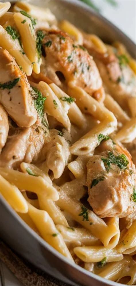 One Pan Creamy Chicken Pasta Natasha Plate