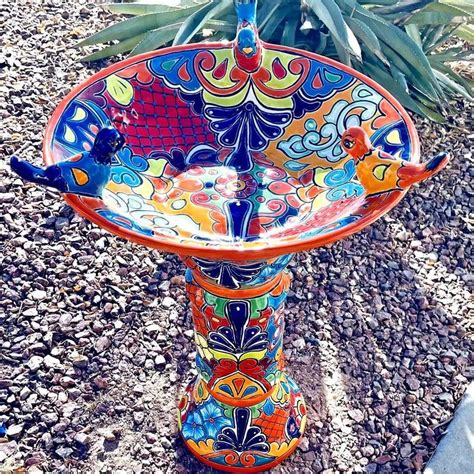 Pottery Bird Bath Etsy