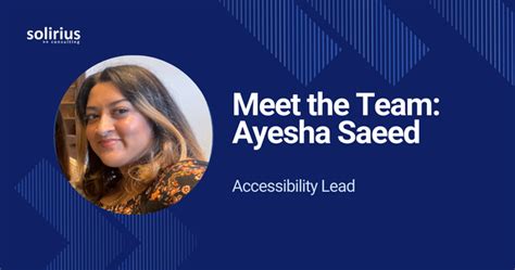 Meet The Team Ayesha Saeed