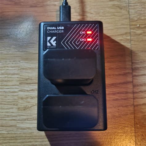 Batteria Kandf Concept Lp E6nh Kit Caricabatteria A Doppio Slot Da 2