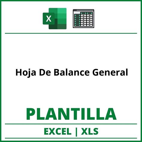 Formato De Balance General Excel Xls