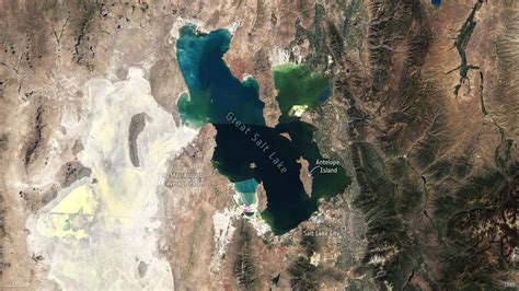 Satellite Imagery Shows Utahs Diminishing Great Salt Lake