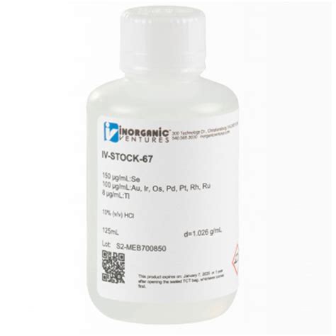 Usp Ich Q3d Class 2b Oral Inorganic Ventures Lab Crm Standards