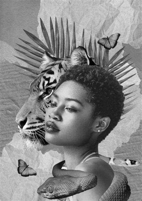 Black And White Collage Jungle