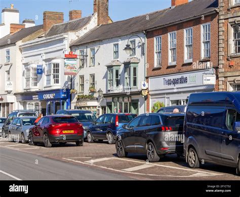 High Street Of The Market Town Of Towcester Northamptonshire Uk Stock