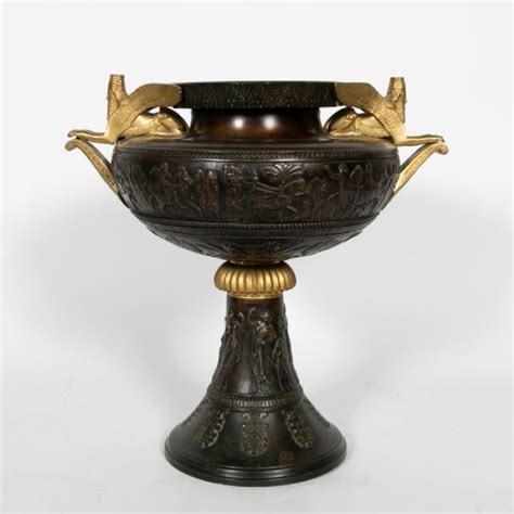 Sold At Auction 19th C Bronze Assyrian Style Vase Attr Matifat Bronze Cast Band Vase