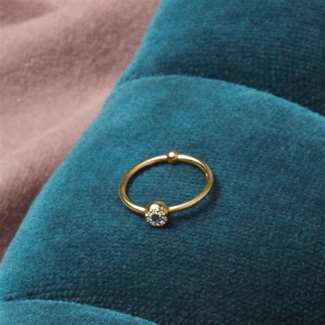 Ring Rosel Guld Diamant Safir • Line Hallberg