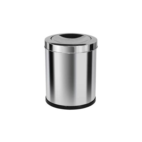 Lixeira Em Aço Inox Com Tampa Meia Esfera 135l Atualize Comercial