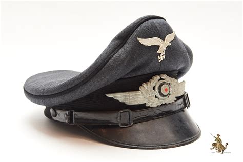 Rare Luftwaffe Nco Visor Cap Bau Construction Epic Artifacts