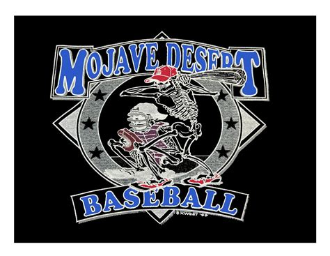 Mojave Desert Baseball Black Cotton T Shirt Sunset Desert Gear
