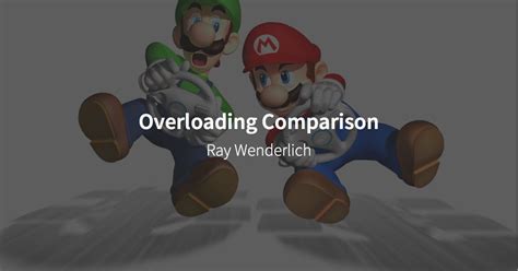 Overloading Comparison With Ray Wenderlich Rdeveleire