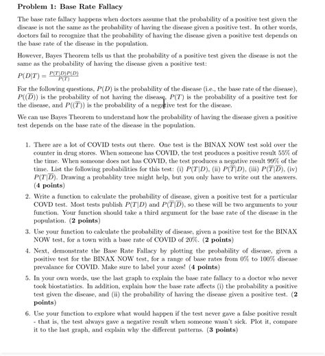 Solved Problem 1 Base Rate Fallacy The Base Rate Fallacy