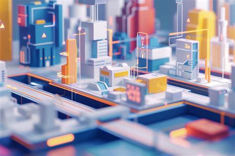 Urban Planning Architecture Cityscape Model Featuring Detailed