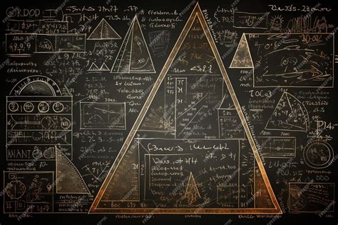 Mathematics Trigonometry Graph Chalkboard Premium Ai Generated Image