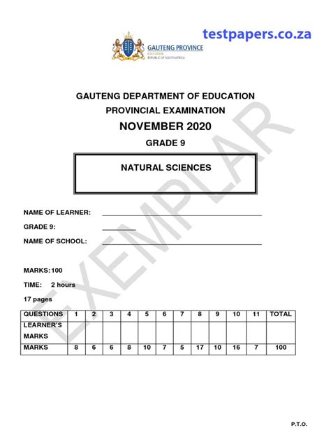 Grd 9 Natural Science Pdf Chemical Elements Atoms