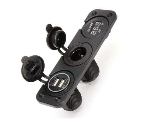 Buy 3 In 1 Charger Socket Panel 12v Dual Usb Outlet 12v Cigarette