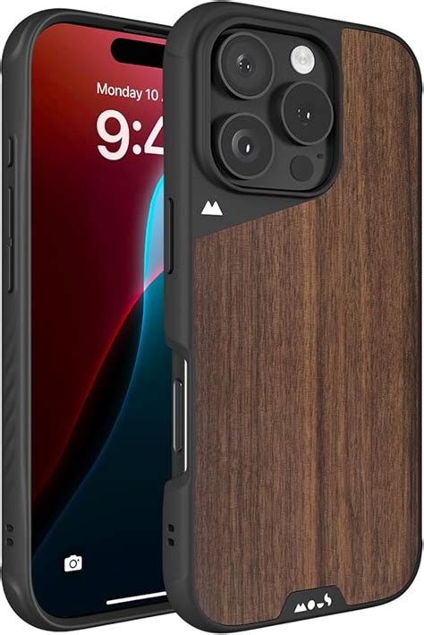 Mous For Iphone 16 Pro Case Magsafe Compatible Limitless 60 Walnut Protective Shockproof