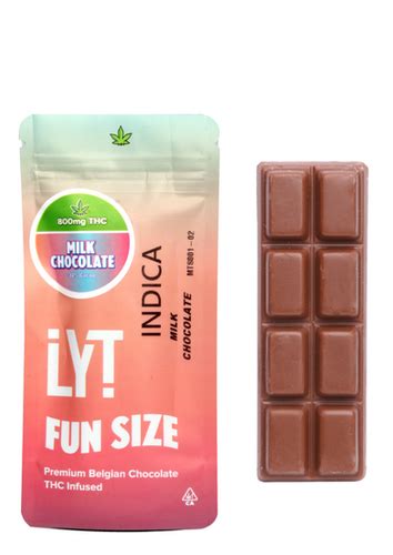 Lyt Fun Size Chocolate Bars 800mg Nirvanadc
