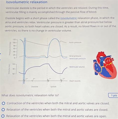Solved Isovolumetric Relaxation Ventricular Diastole Is The