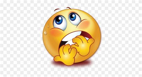 Sweating Frightened Scared Face Smiley Emoji Sticker Scared Emoji