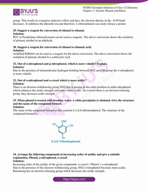 Ncert Exemplar Class 12 Chemistry Solutions Chapter 11 Alcohols