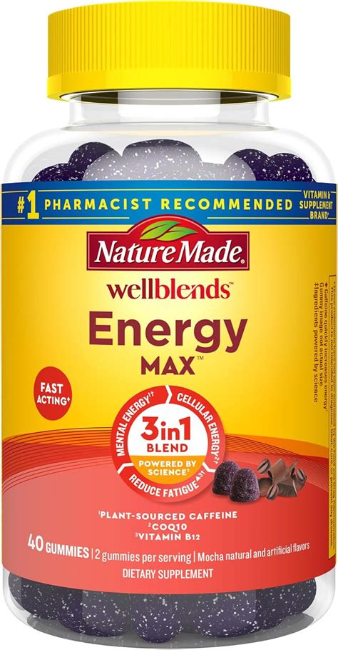 Nature Made Wellblends Energymax Gummies Fast Acting