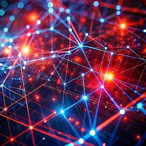 Abstract Digital Data Network Futuristic Connectivity And Data Flow