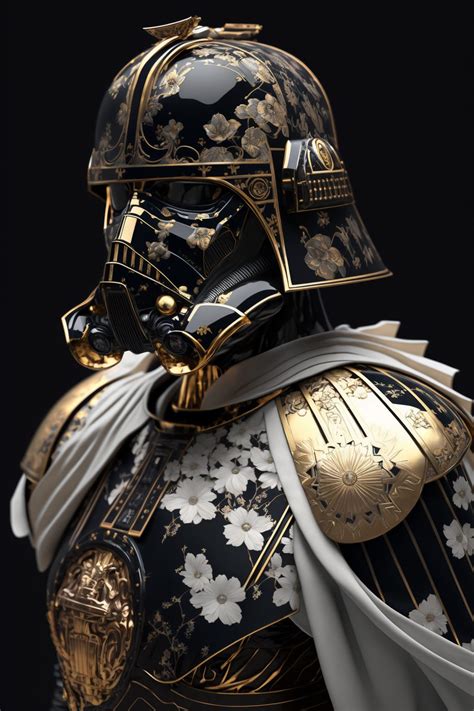 Darth Vader And Stormtrooper Hybrid In Kintsugi Armor