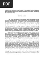 Position Paper Writing Essentials Pdf Memorandum Argument
