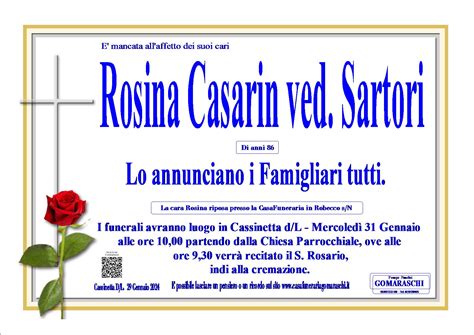Rosina Casarin Casa Funeraria Gomaraschi
