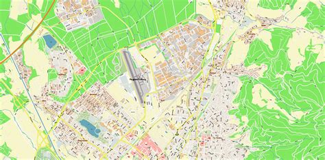 Freiburg Im Breisgau Germany Map Vector Exact City Plan High Detailed Street Map Editable Adobe