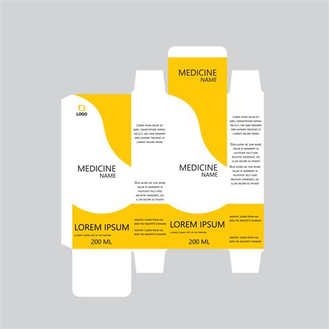 Cough Syrup Flu Packaging Box Blue 28537043 Vector Art At Vecteezy