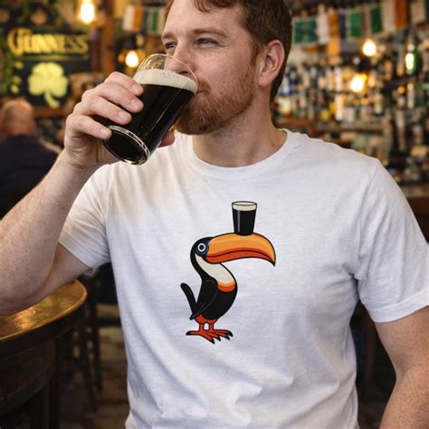 Guinness Toucan Classic Irish Stout Lovers Tee Split The G Etsy