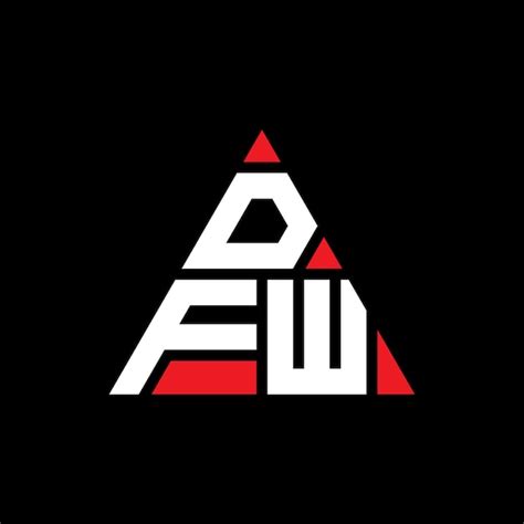 Dfw Triangle Letter Logo Design With Triangle Shape Dfw Triangle Logo