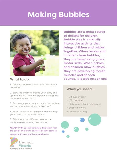 Making Bubbles Activity Sheet Pdf