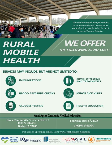 Rural Mobile Health Clinic June 8th Biola Community Services District