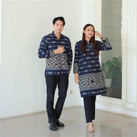 Jual Couple Tenun Baju Tenun Couple Set Pakaian Couple Sarimbit
