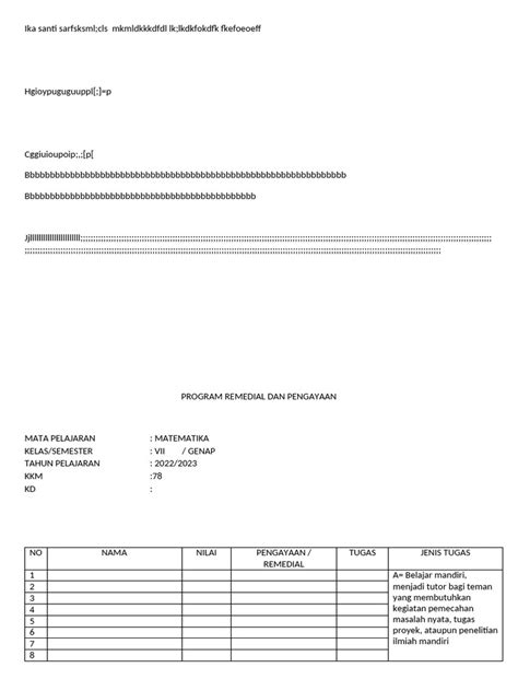 Jadwal Pelajaran Pdf