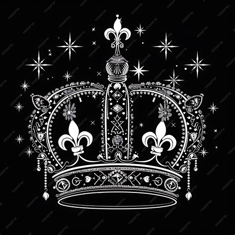 Premium Photo Frame Of Crown Cnc Art With Jewel And Fleur De Lis