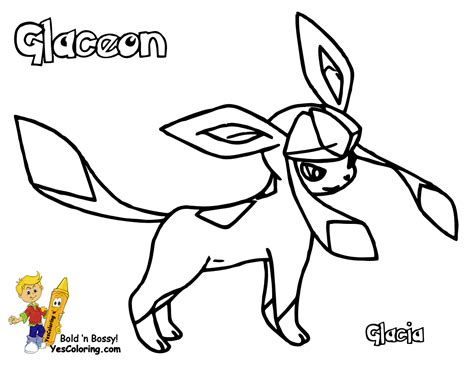 Glaceon Pokemon Coloring Page