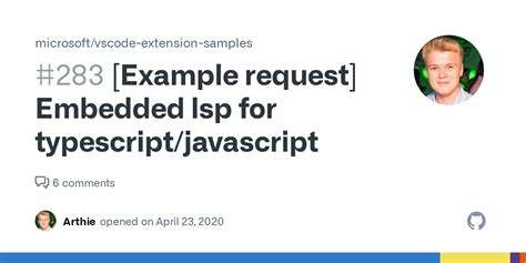 [example request] embedded lsp for typescript javascript · issue 283