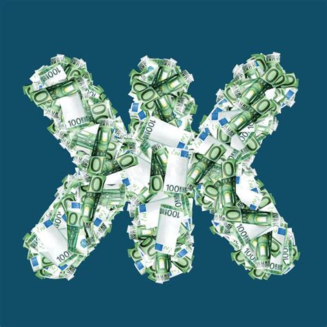 Cyrillic Letters With Euro Paper Money Banknotes Stock Illustration Illustration Of Business