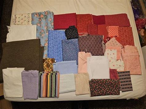 Assorted Quilting Sewing Fabrics Assiter Auctioneers