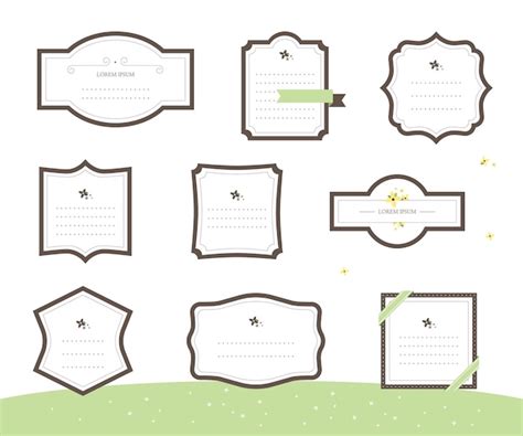 Premium Vector Various Forms Of Label And Frame Design