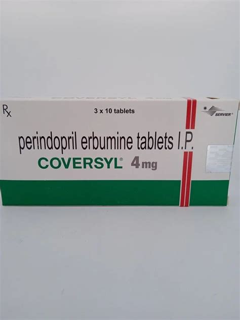 Coversyl 4 Mg Perindopril Erbumine 4mg 10 Tablets At Rs 232 93 Box